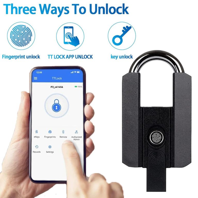 TTlock app smart electronic fingerprint padlock IP67 smart lock ...